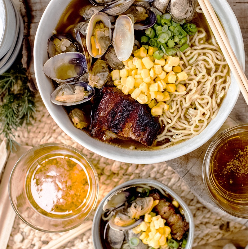 Miso Clam Ramen with Pork Belly - Be Wild Eats