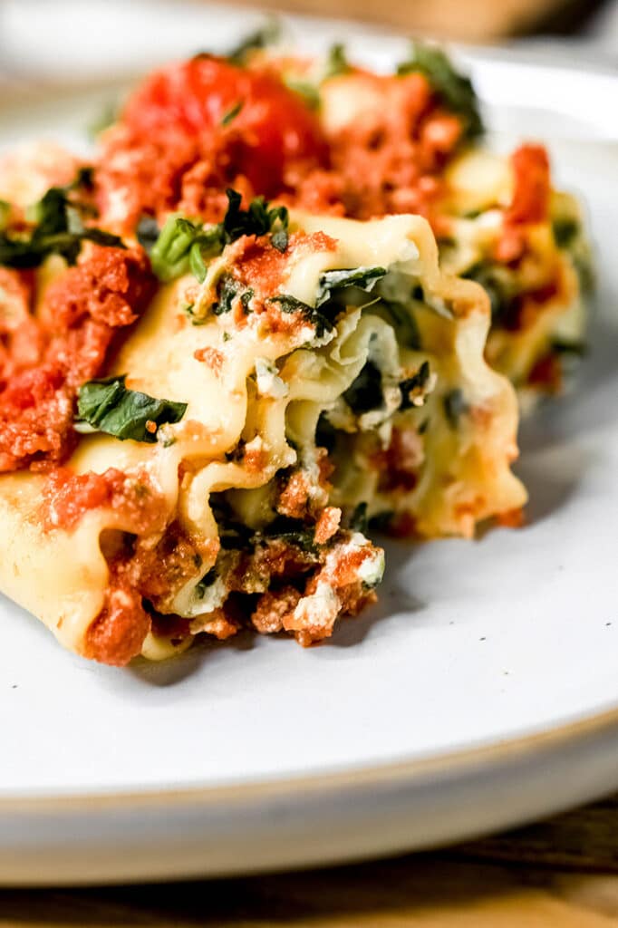 Spinach Lasagna Rolls with Wild Duck Ragu - Be Wild Eats