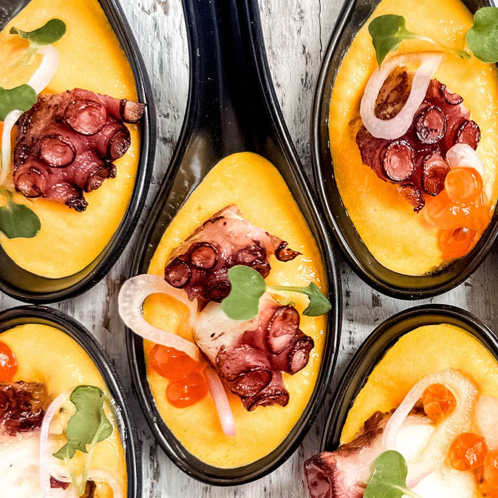 Easy Grilled Octopus and Carrot Soubise - Be Wild Eats